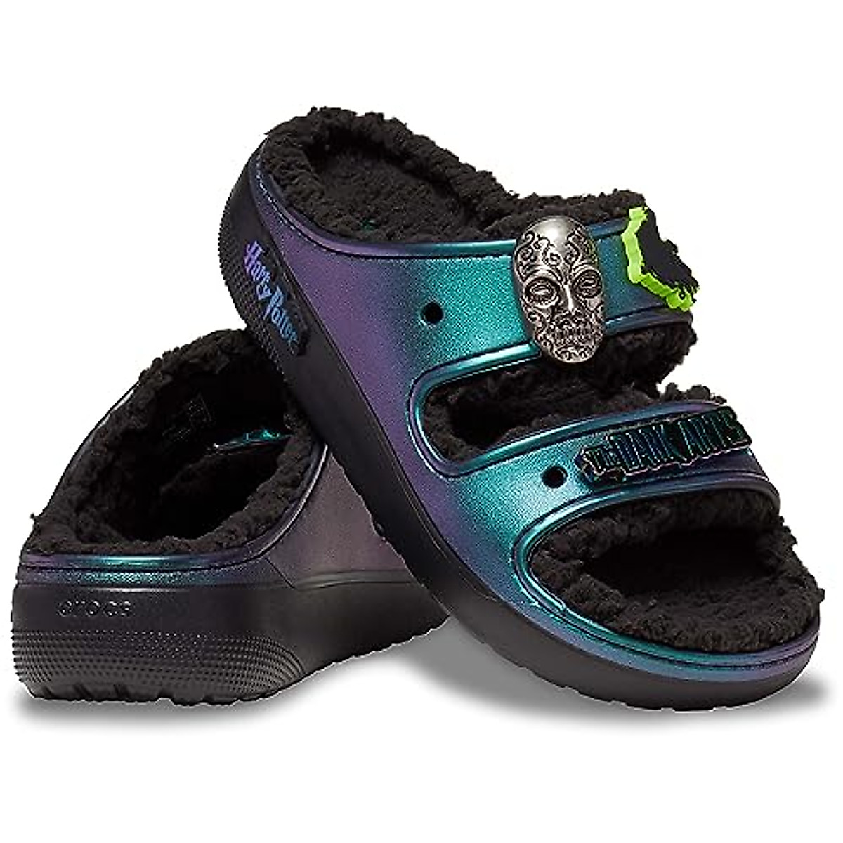 Crocs Unisex-Adult Classic Harry Potter Cozzzy Sandals Slide, Black, Numeric_8 US Men