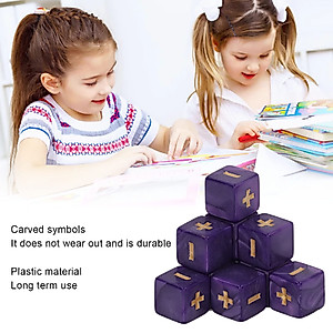 Syrisora 20Pcs 16mm Dice Set Math Calculation Minus Sign Plus Toys for Kids Classroom Teaching Supplies()