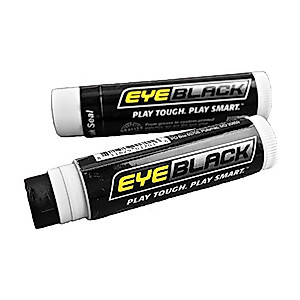 EyeBlack Anti-Glare Under Eye Black Sports Grease Stick for Pro Performance - Softball, Football, Baseball, Soccer, Cheer, Volleyball – Tailgate, Championship, Playoffs, Game Day - Black, 1 Stick