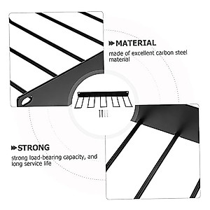 BUGUUYO Black Tool Room Supplies Carbon Steel Drill Rack Hand Tool Holder Electric Drill Storage Rack