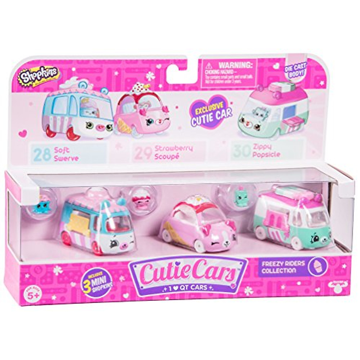 Shopkins Cutie Car Spk Season 1 Freezy Riders Toy 3 Pack