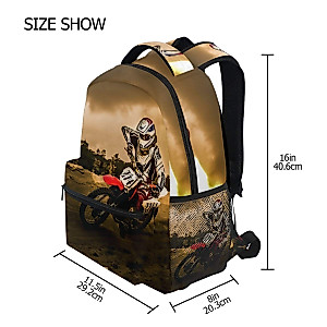 Lightweight Dirt-Bike Motocross Motorcycle Vehicle Backpacks Boy Bags Men Bookbag Back to School Gifts