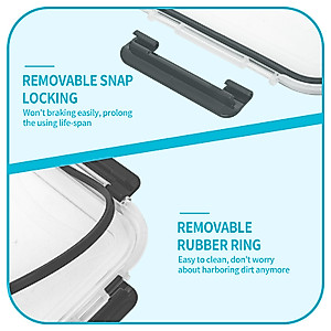 Skroam 10 Pack Glass Meal Prep Containers, Glass Airtight Food Storage Containers with Lids, Pantry Kitchen Storage Containers for Lunch, Food Storage, Meal Prep, Glass Lunch Bento Boxes - 22 OZ