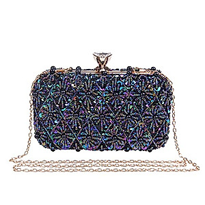 FUKZTE Women Clutch Banquet Evening Crossbody Handbag Glitter Clutch Purse Women's Evening Handbags,Multicoloured
