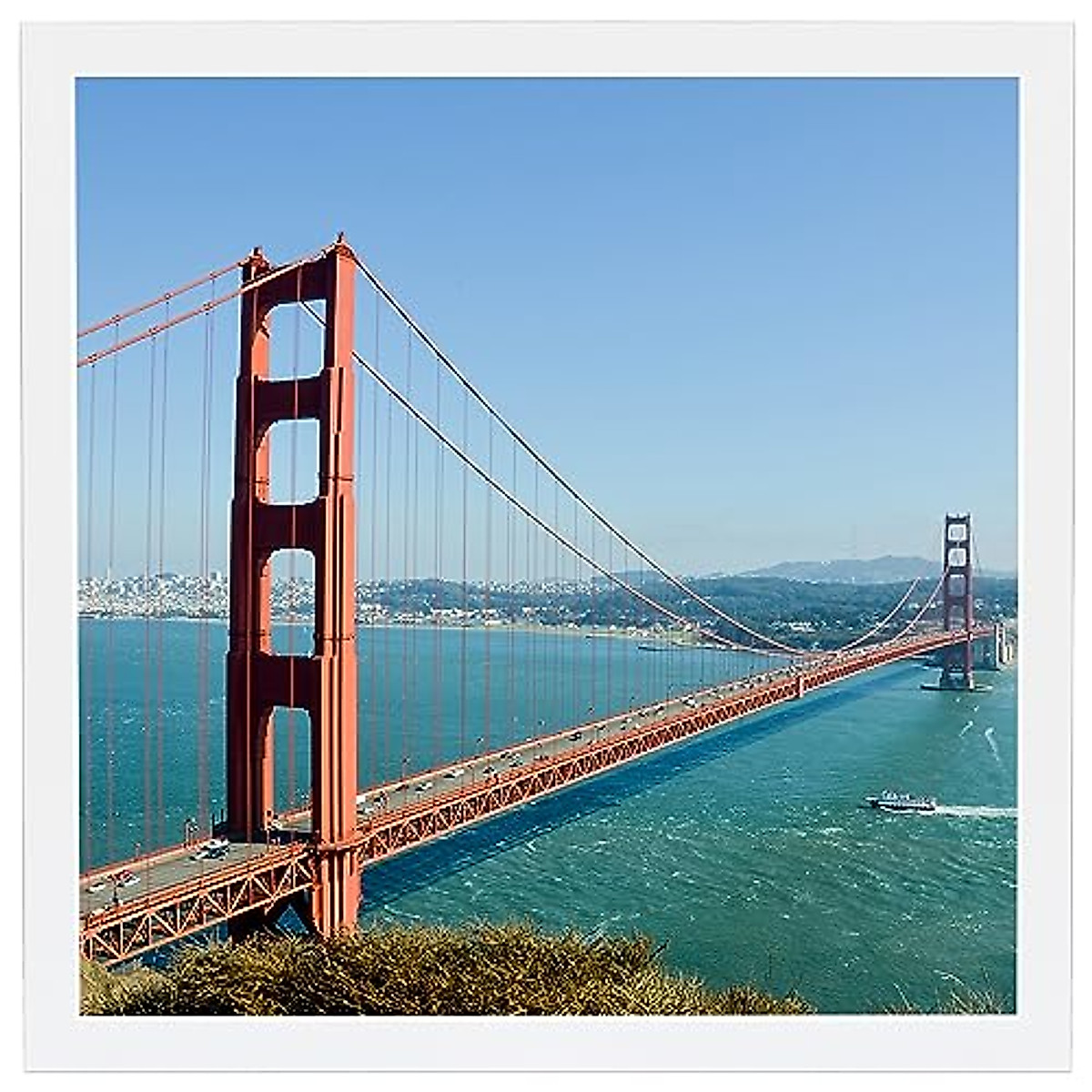 HEYTUYA 9x9 Picture Frame White for Tabletop or Wall Hanging, 9 x 9 Frame, Wall Gallery Photo Frame with Shatter Resistant Plexiglas, White