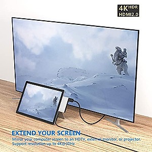 Surface Pro 4/5/6 Hub Docking Station with 4K HDMI Adapter, USB 3.0 Ports Hub Adapter, SD/Micro SD Card Reader for Microsoft Surface Pro 4/ Pro 5/ Pro 6