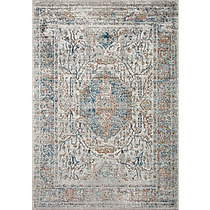 Loloi II Bianca Collection BIA-02 Stone/Multi 6'-7" x 9'-2" Area Rug