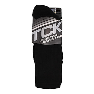 TCK Blister Resistance Crew Socks (Black, Large)