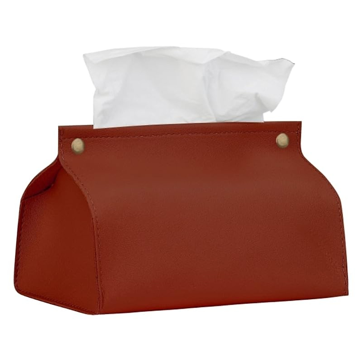 PU Leather Tissue Bag Multipurpose Organize Pouch Outdoor Traveling Camping (Color : Brown)