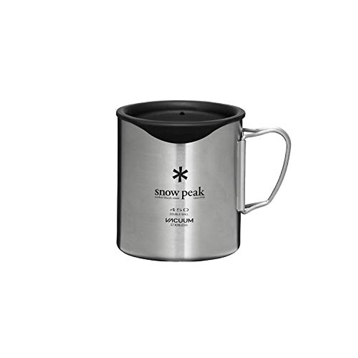 Snow Peak Unisex's Silicone LID for Double-Wall 450 Mug, Black