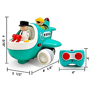 iPlay, iLearn Remote Control Airplane Toys 2 Year Old Boy Gift, Cool RC Plane Toy Toddlers 2 3 4, Baby Music Helicopter W/Light Sound, Fun Birthday Present for Two Years 18 Month Kids Girls Children
