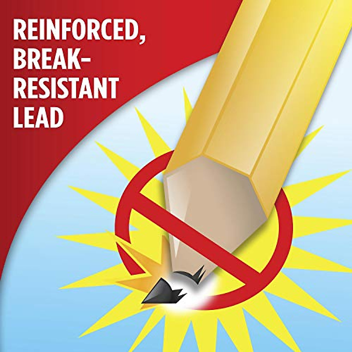 Paper Mate EverStrong 2 Pencils, Reinforced, Break-Resistant Lead When Writing, 72 Count