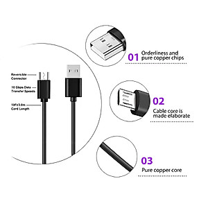 10ft Charger Cord Compatible for Fujifilm INSTAX Share SP-2 SP-3 Mini Link, Instax Mini Link 2, Polaroid Zip, HP Sprocket, Polaroid Mint, Kodak Mini/Printomatic, Lifeprint Canon Ivy Photo Printer