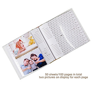 Edian Memo Photo Album 4x6 200 Photos, Family Baby Kids Cute Photo Album with Writing Space