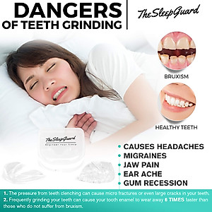 TheSleepGuard Mouth Guard for Clenching Teeth at Night [Pack of 4, Small & Large] – Custom Night Guards for Teeth Grinding, Bruxism, Jaw Pain, TMJ – Nighttime Protection During Sleep for Men and Women