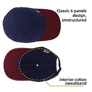 Vintage Washed Twill Cotton Dad Hat - Soft Unstructured Adjustable Baseball Cap