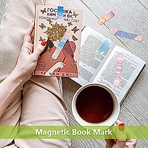 Bookmark, 8 Pcs Magnetic Bookmarks, Book Marker Clip for Students Teachers Reading, School Supplies, Office Supplies, Christmas Gifts