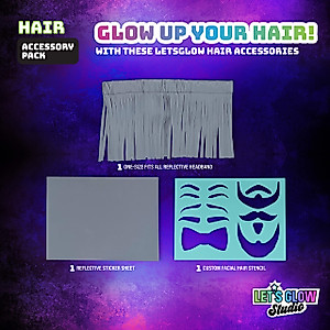 LetsGlow Studio Hair Accessory Pack - for LetsGlow Studio DIY Arts and Crafts Influencer Video Creator Kit - (LetsGlow Studio Sold Separately)