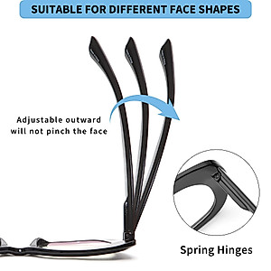 JM 3 Pack Oversized Cat Eye Reading Glasses for Women Funky Blue Light Flexible Cateye Readers +1.75