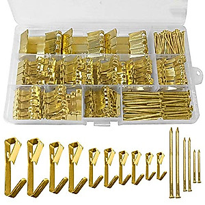 Cusstally 320 PCS Hooks with Duty Hangers Hooks for Hard Walls Kit