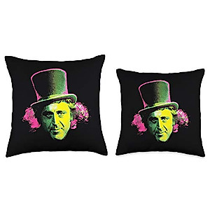 Willy Wonka Chocolate Factory Face Throw Pillow, 16x16, Multicolor