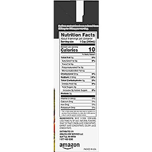 Amazon Brand - Happy Belly Reduced Sodium Beef Broth, 32 fl oz (Pack of 1)