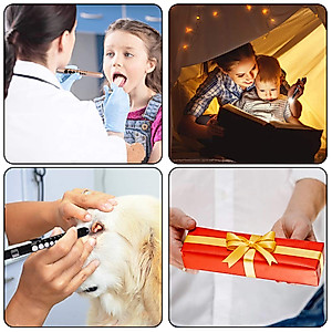 Aokin Pen Light with Pupil Gauge, Reusable LED Penlight Medical for Doctor Nurse Diagnostic etc, White Light, Gold and Black