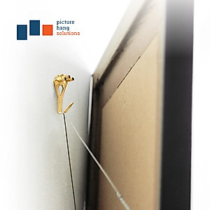 Heavy Duty Picture Frame Hooks Supports Up to 100 lbs - 10 Pack with Nails | Picture Hanging Hooks for Drywall - Mirror Hanging Hardware - Plaster Wall Picture Hangers