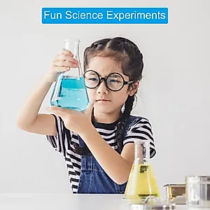 PATIKIL Erlenmeyer Flask, 1000ml Narrow Mouth Graduated Flasks with Screw Cap Borosilicate Glass Flasks with Printed Graduation for Lab, Experiment, Chemistry, Science Study