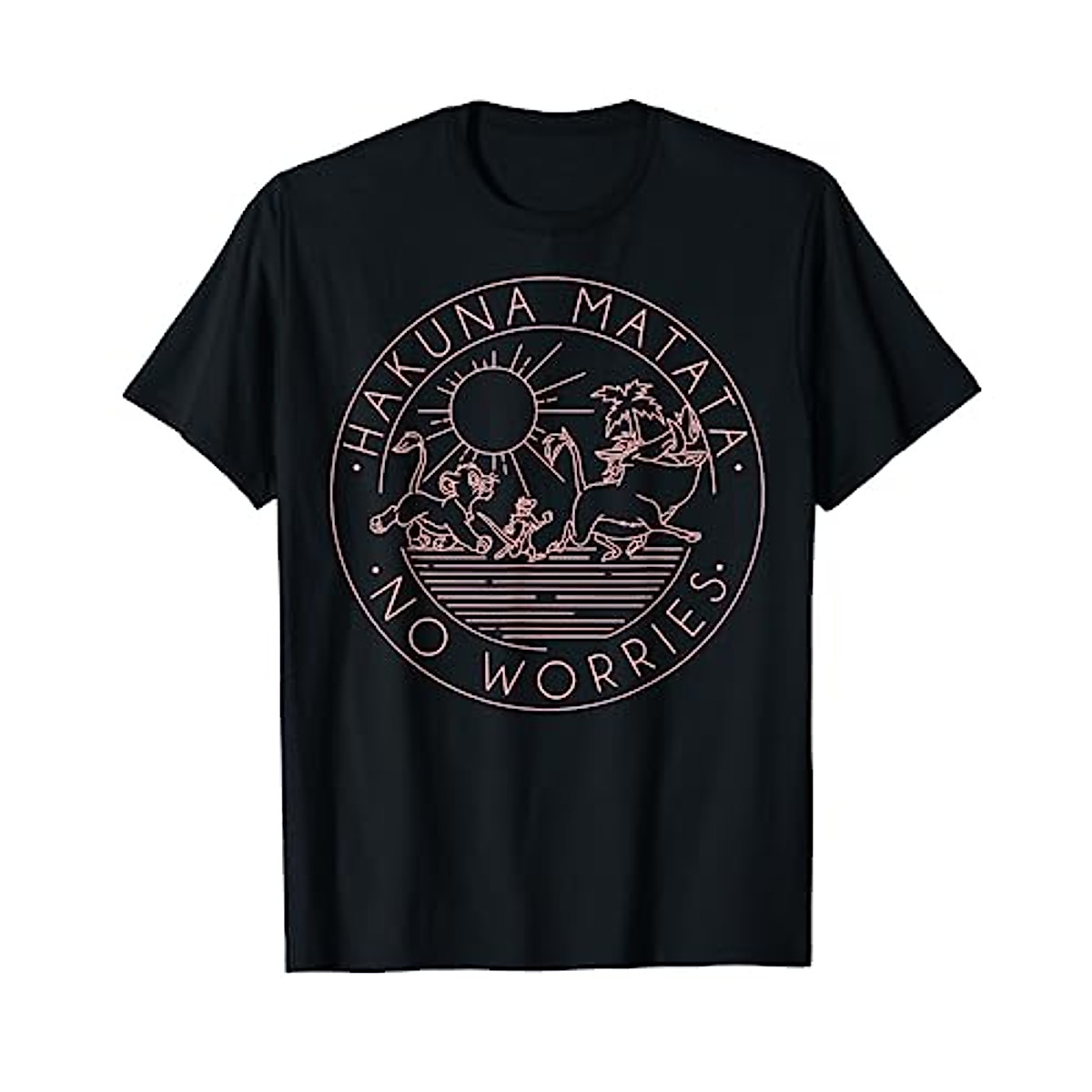 Disney The Lion King Hakuna Matata No Worries Outline Logo T-Shirt