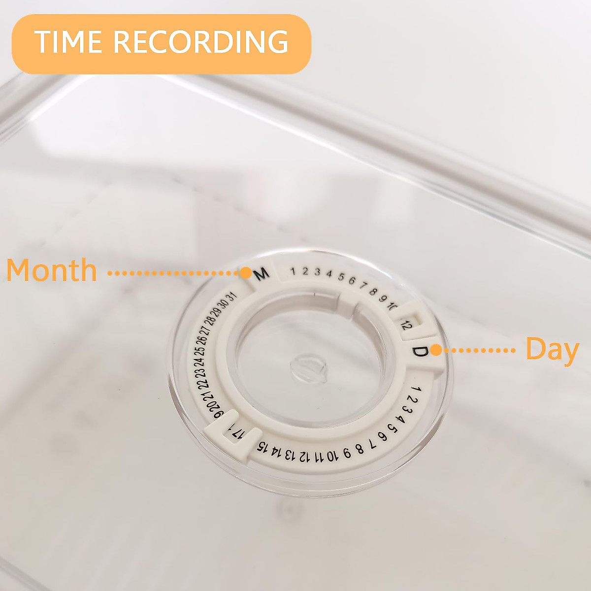 Vellsenne Cheese Container with Airtight Lid and Time Recording - Fridge Cheese Saver