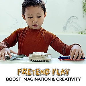 SplashEZ Mold Free Bath Toys for Kids & Toddlers, Sealed No Hole Baby Bath Toys, Soft Durable Military Set, Float on Water, No Mold Design for Shower Tub Pool, Infant Babies Ages 0-1-3-6-12-18 Mo