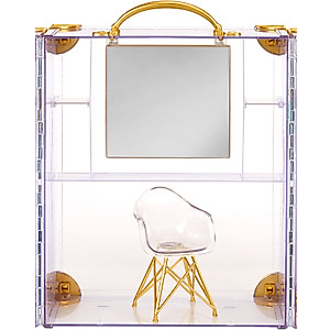 Rainbow High Deluxe Fashion Closet for 400+ Looks. Portable Clear Acrylic Playset Features 31+ Designer Doll Clothing & Accessories, Gift for Kids & Collectors, Toys for Kids Ages 6 7 8+ to 12 Years