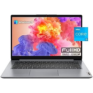 Lenovo IdeaPad 3i Business and Student Essential Laptop,14'' Full HD Display, 8GB RAM, 512GB SSD Storage, Intel 11th Gen i3 Processor (Up to 4.10 GHz), HDMI, Windows 11 in S