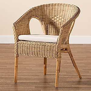 bali & pari Abbey Natural Rattan Dining Chair, One Size
