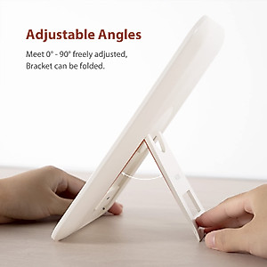 NEZZOE Lighted Makeup Mirror, USB Rechargeable Portable Compact LED Vanity Mirror with Touch Screen Dimming