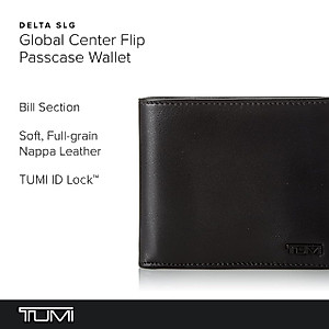 TUMI - Delta Global Center Flip Passcase Wallet with RFID ID Lock for Men - Black