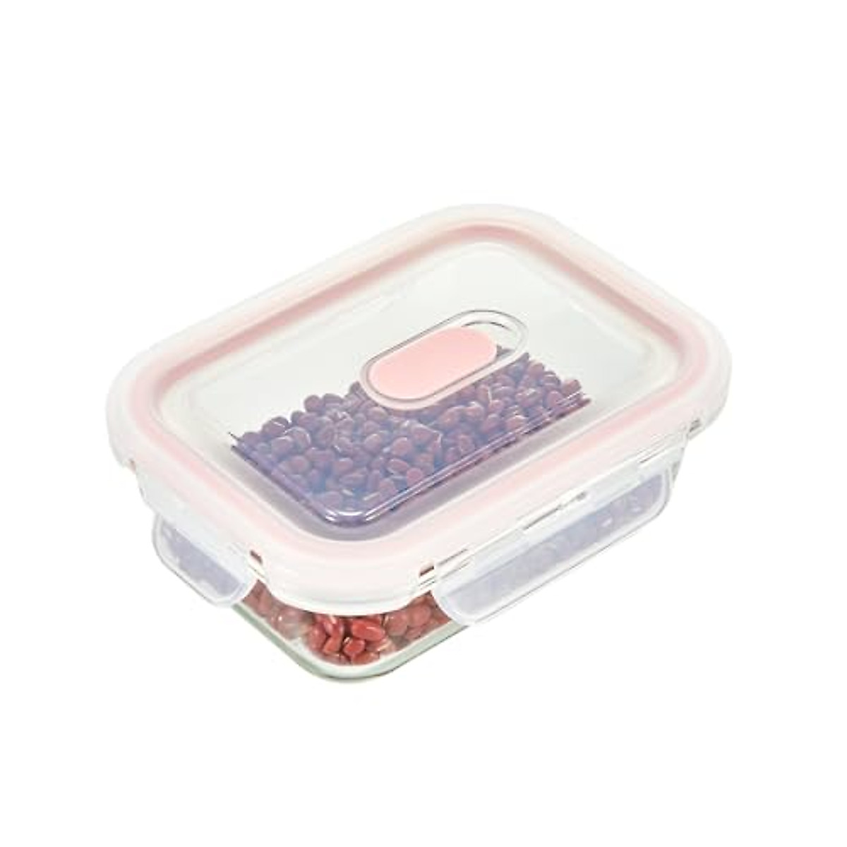 DASAAN 24-Piece Glass Food Storage Containers Set with Airtight lid, Glass Meal Prep Containers, Easy Stack Containers, Durable Glass Container-From Fridge directly to Oven and Dishwasher Safe (Pink)