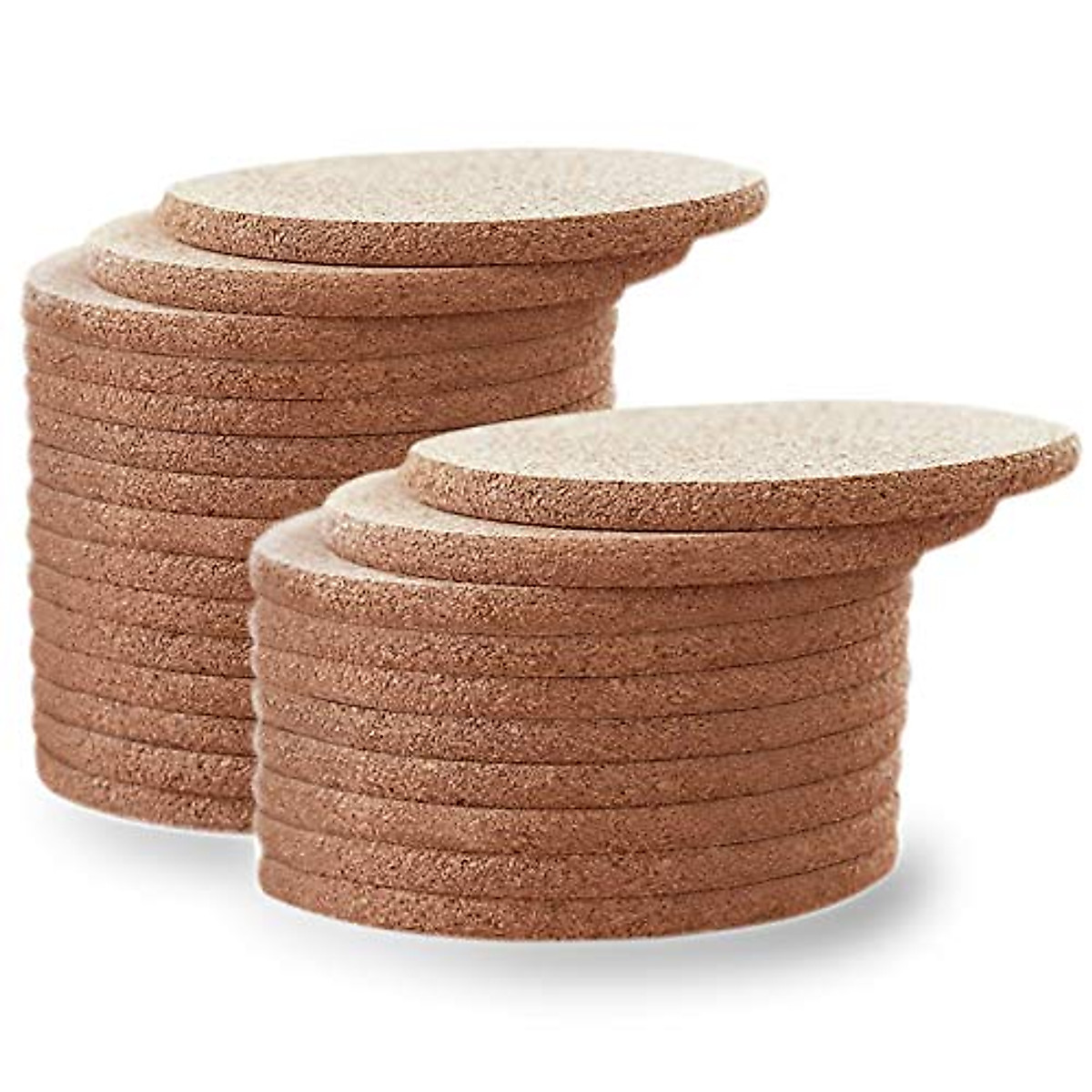WIDROO 16 Pack Absorbent Cork Coasters Round Edge with Holder – Premium Coaster Set 4 inches – Perfect to Protect Your Furniture, Heat Resistant – Best for Cold Drinks, Wine Glasses, Cups & Mugs