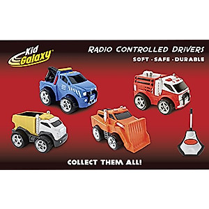 Kid Galaxy Squeezable Remote Control Bulldozer. Toddler RC Construction Toy for Kids Age 2 and up