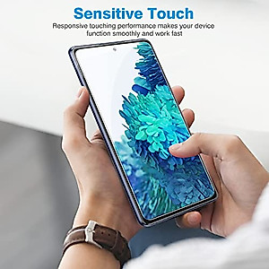 OMOTON [3+2 Pack] Samsung Galaxy S20 FE 5G Screen Protector & Camera Lens Protector, Tempered Glass/Guide Frame/High Definition/9H Hardness