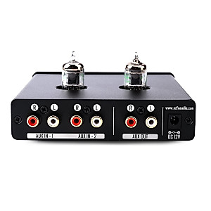 FX-Audio Tube-02 Pro Tube Headphone Amplifier, Vacuum 5725 Tube Preamp, Mini Hi-Fi Integrated Stereo Class A amp Supports 32-600 ohms of Headphones, for Stereo Amplifier/Active Speaker