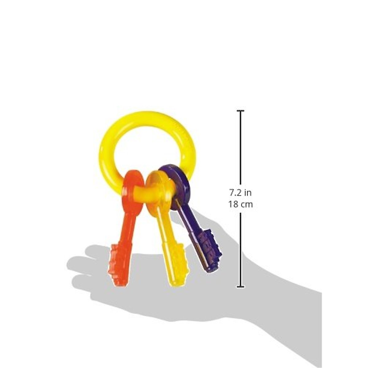 Nylabone Puppy Chew Keys Toy - Puppy Chew Toys for Teething - Puppy Supplies - Bacon Flavor, Small (1 Count)