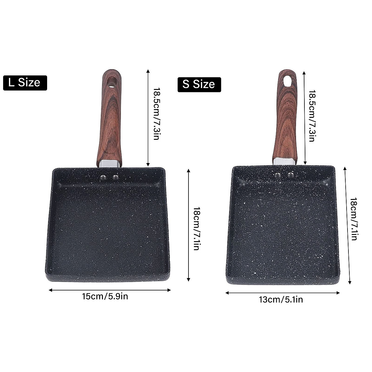 Grill Pan Square Griddle Pan Skillet , Non Stick Cast Aluminum Grilling Pan Rec Japanese Omelette Frying Pan Square Griddle Pan for Steak Breakfast Stove Tops Oven Safe(small)