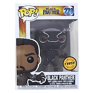 Funko Pop! Marvel: Black Panther - Masked Black Panther Limited Edition Chase Variant Vinyl Figure (Bundled with Pop Box Protector CASE)