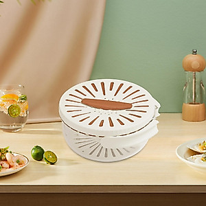 YWJLQH Drain Basket Keeper Container Reusable with Handle Washing Basin Fruits Saver Fruit Drainer Bowl for Strawberry Fruits Grapes, Brown