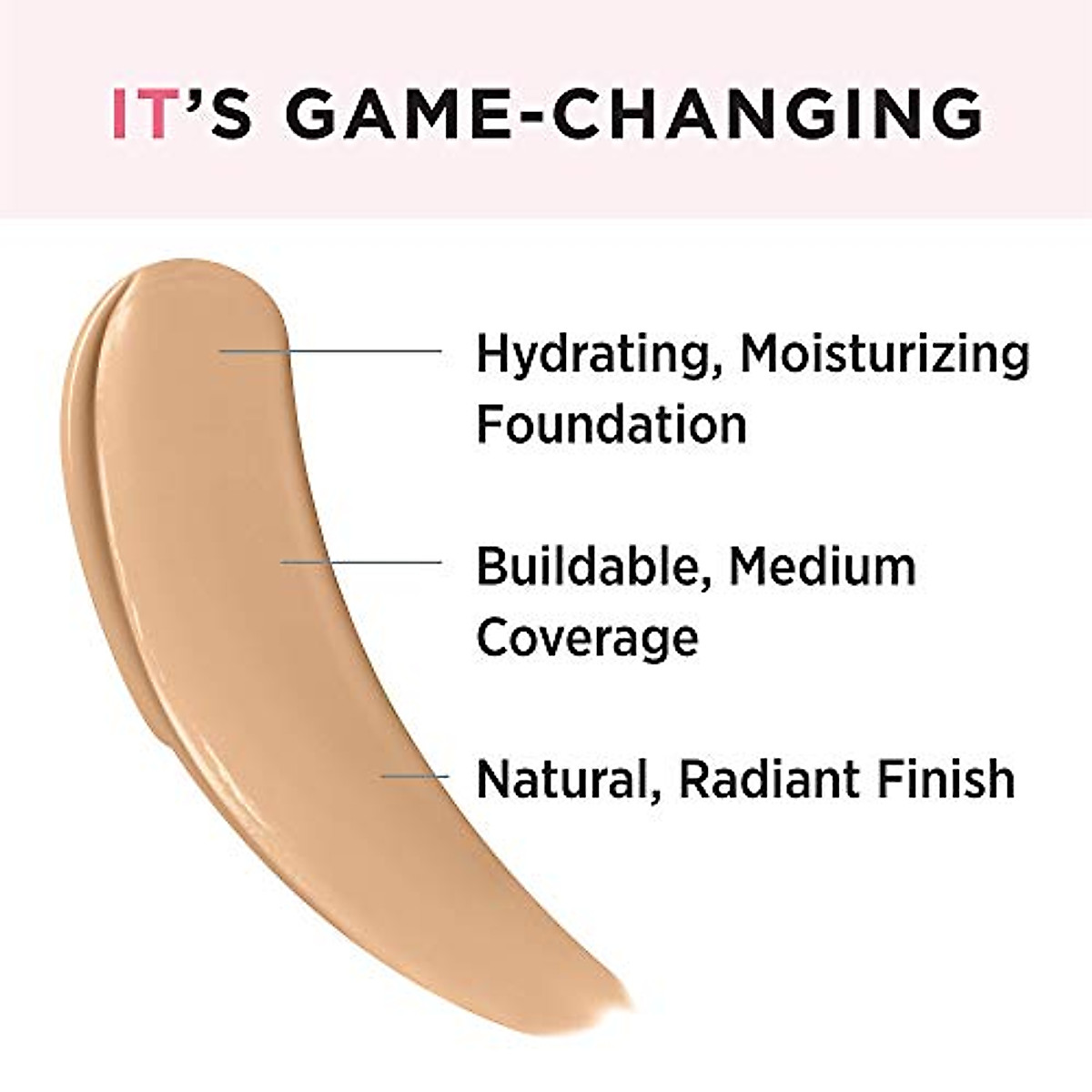 IT Cosmetics Your Skin But Better Foundation + Skincare, Medium Neutral 31 - Hydrating Coverage - Minimizes Pores & Imperfections, Natural Radiant Finish - With Hyaluronic Acid - 1.0 fl oz