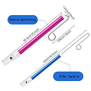 Lukmaa 2 Pieces Slide Whistle Slide Whistle for Adults Toy Slide Whistle Musical Instrument Toy Whistle Sliding for Parent-Child Games, Blue and Purple