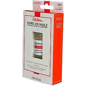 Sally Hansen Hard As Nails Strengthener Clear 0.45 Ounce (13.3ml) (3 Pack)