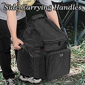 SAMDEW Portable Grill Carry Bag Compatible with Weber Smokey Joe 14-Inch Portable Grill, Grill Cover Compatible with Smokey Joe Premium 14-Inch Grill, with Pocket & Handle, Bag Only (Patented Design)